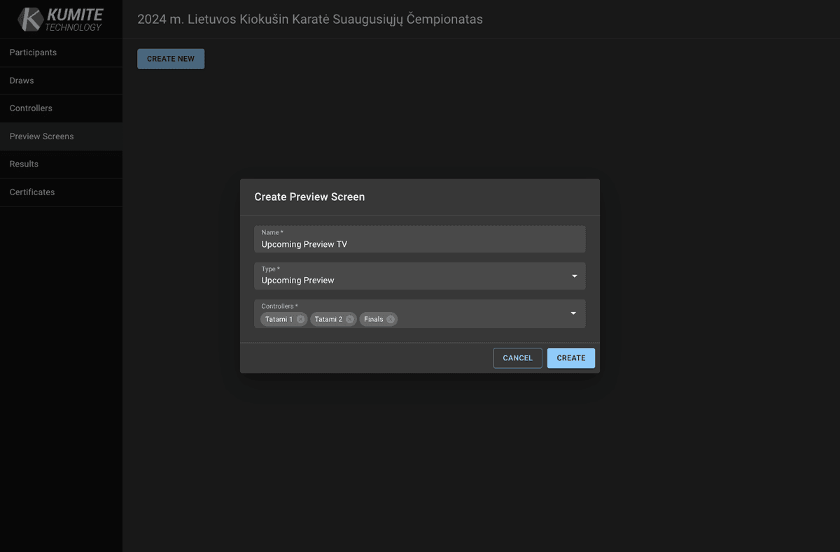 Preview Screens