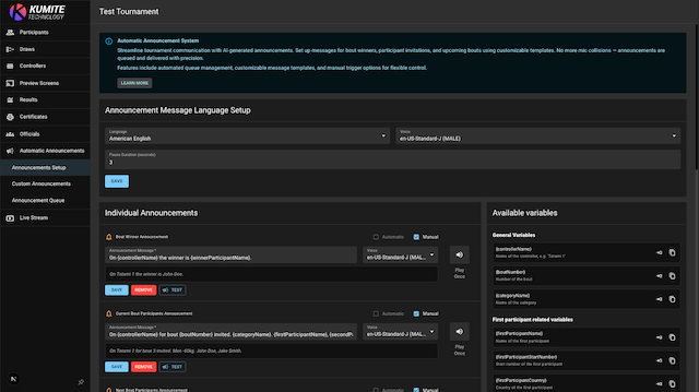 Automatic Announcement System